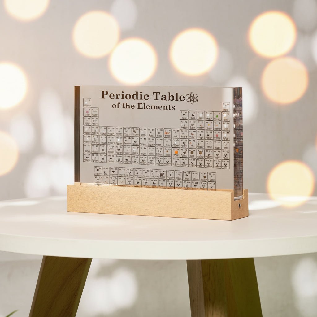 Illuminated Periodic Table Display Real Element Samples – LICHTZOONE