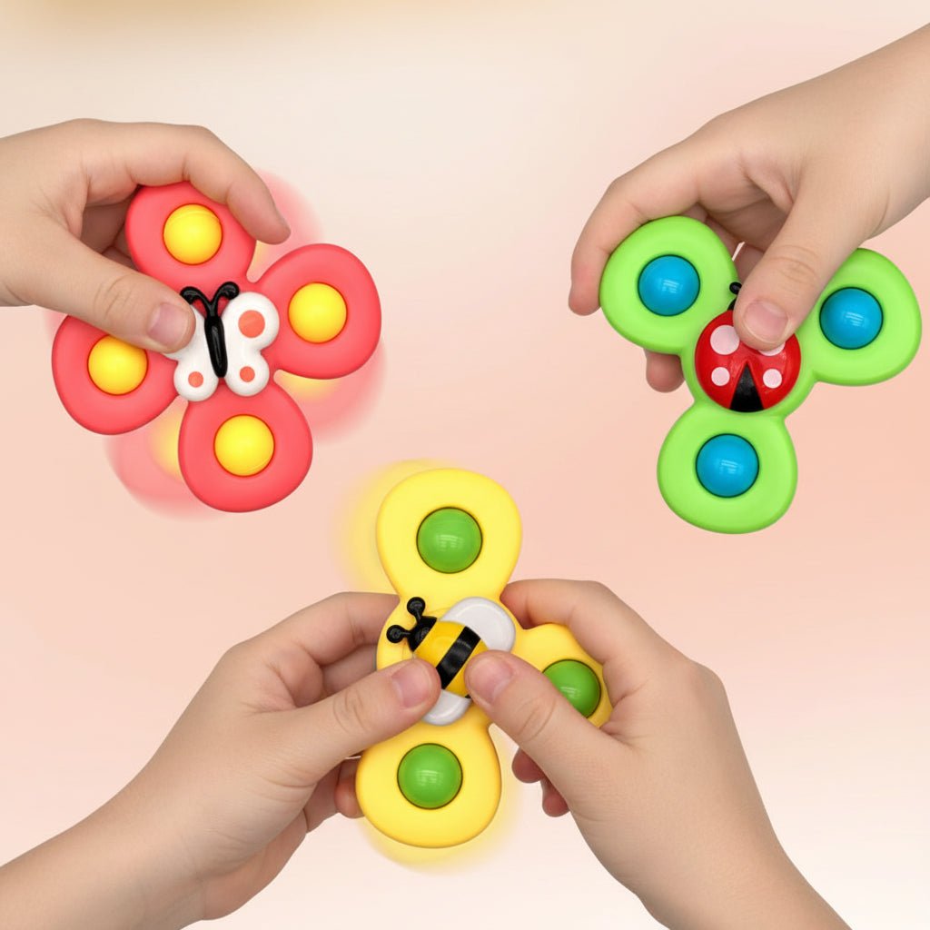 Baby Suction Spinner Toys for Sensory Play and Motor Skill Development ...