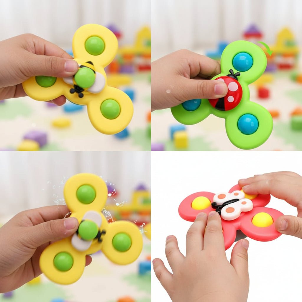 Baby Suction Spinner Toys for Sensory Play and Motor Skill Development ...