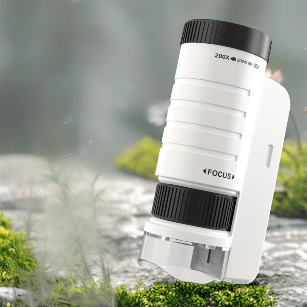Portable Mini Microscope for Kids 200x Magnification LED Light – LICHTZOONE